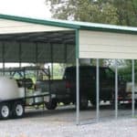 12x35 Vertical Roof Carports - Alan's Factory Outlet
