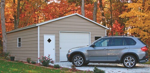 18x25 Boxed Eave Roof Metal Garage North - Alan's Factory Outlet