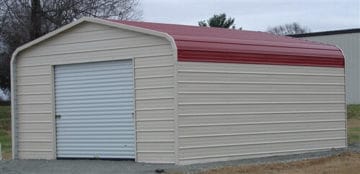 18x25 Regular Roof Metal Garage - Alan's Factory Outlet