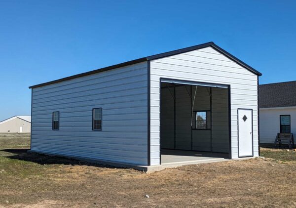 Custom 18x40 Vertical-Roof Metal Garage for Sale With Free Delivery and ...