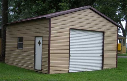 18x45 Vertical Roof Metal Garage - Alan's Factory Outlet