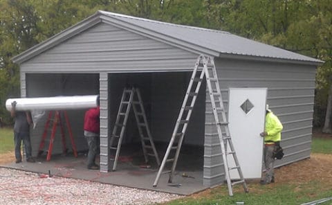 20x20 Metal Garage from $4,750.00 [Premium Vertical Roof]
