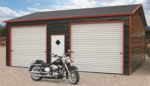 22x30 Boxed Eave Roof Metal Garage North - Alan's Factory Outlet