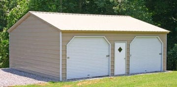 24x30 Vertical Roof Metal Garage North - Alan's Factory Outlet