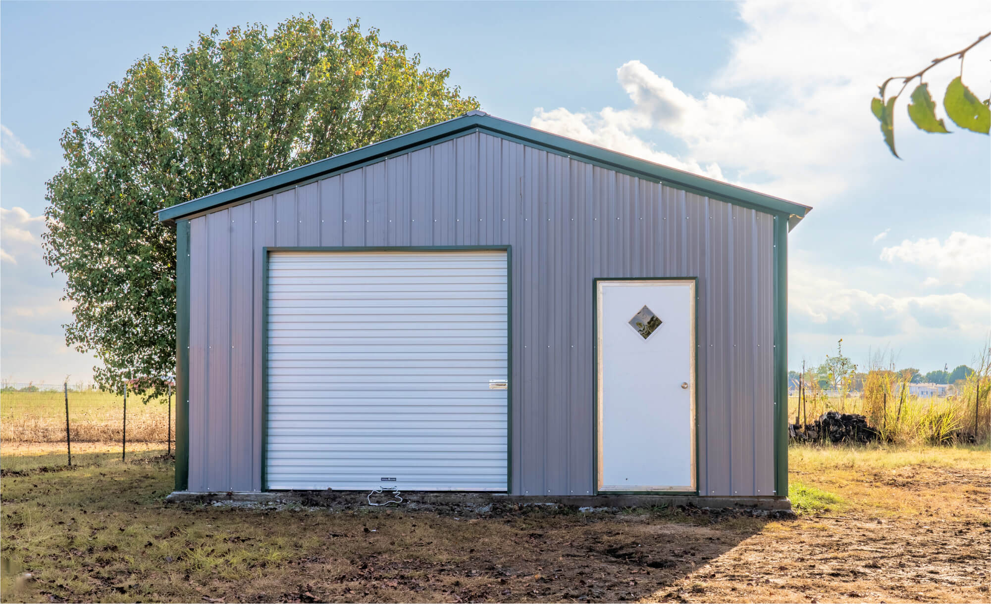 20x30 Vertical Roof Metal Garage North - Alan's Factory Outlet