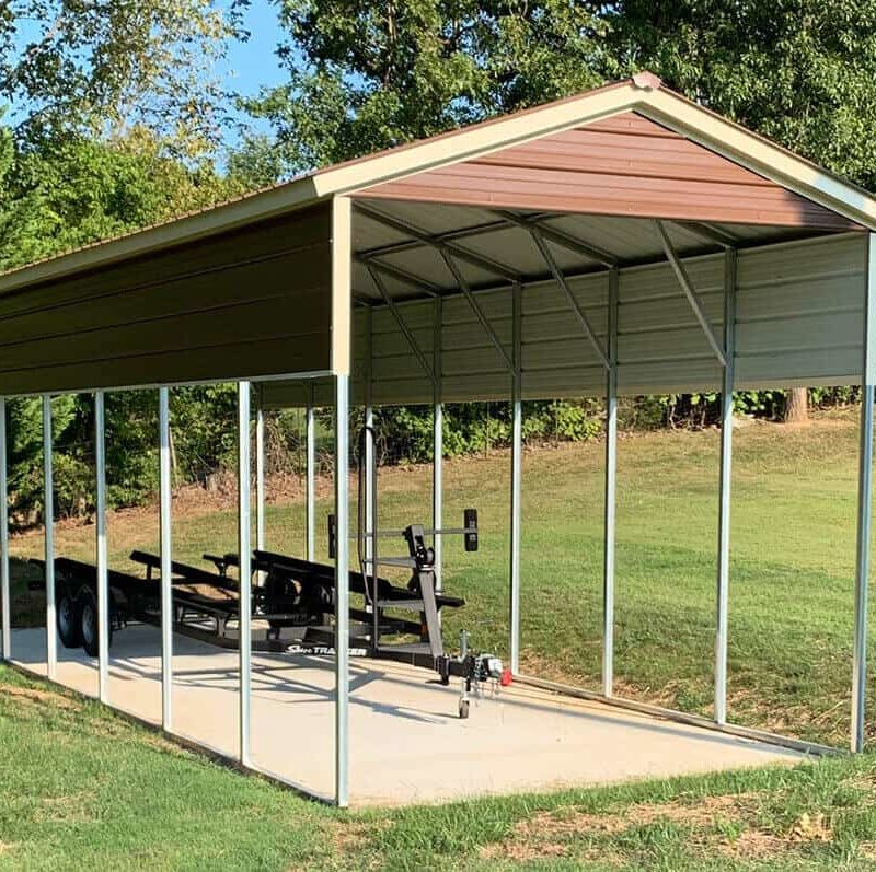 12x35 Vertical Roof Carport - Alan's Factory Outlet