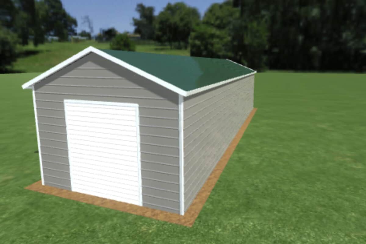12x40 Vertical Roof Metal Garage - Alan's Factory Outlet