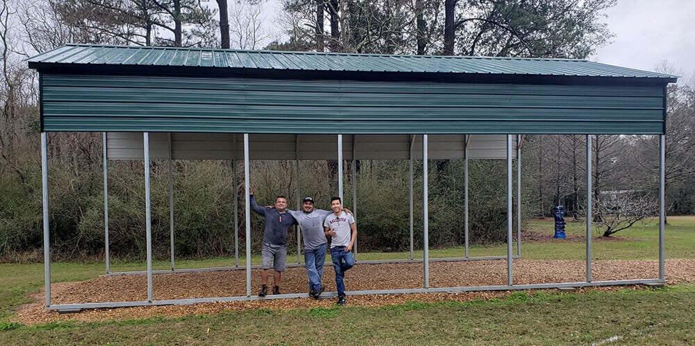 18x35 Vertical Roof Carport - Alan's Factory Outlet