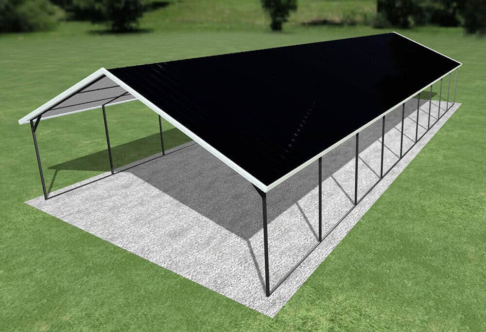 20x45 Vertical Roof Carport - Alan's Factory Outlet