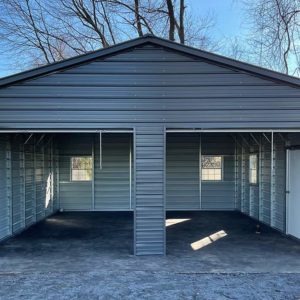 22x30 Vertical Roof Metal Garage - Alan's Factory Outlet
