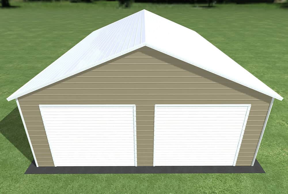 24x30 Boxed Eave Roof Metal Garage Alans Factory Outlet