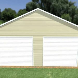 26x30 Boxed Eave Roof Metal Garage - Alan's Factory Outlet