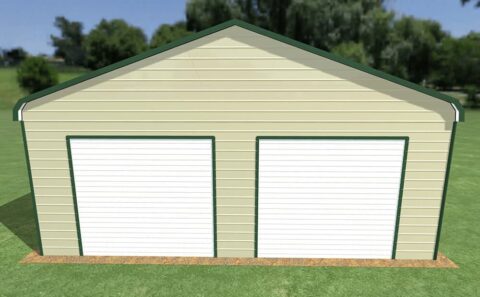 26x30 Regular Roof Metal Garage - Alan's Factory Outlet