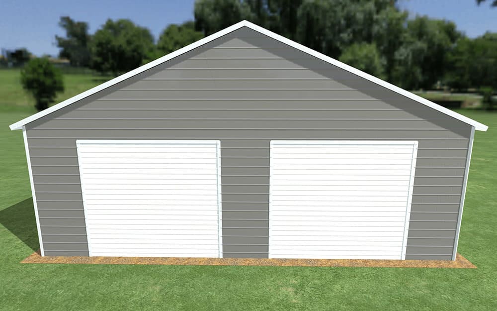 28x30 Boxed Eave Roof Metal Garage - Alan's Factory Outlet