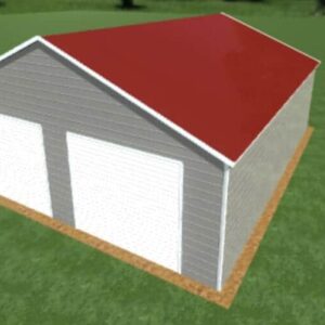 26x30 Vertical Roof Triple Wide Metal Garage - Alan's Factory Outlet
