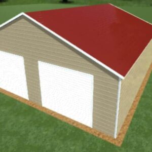 28x30 Boxed Eave Roof Triple Wide Metal Garage - Alan's Factory Outlet