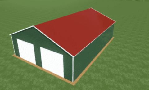 28x40 Vertical Roof Triple Wide Metal Garage - Alan's Factory Outlet