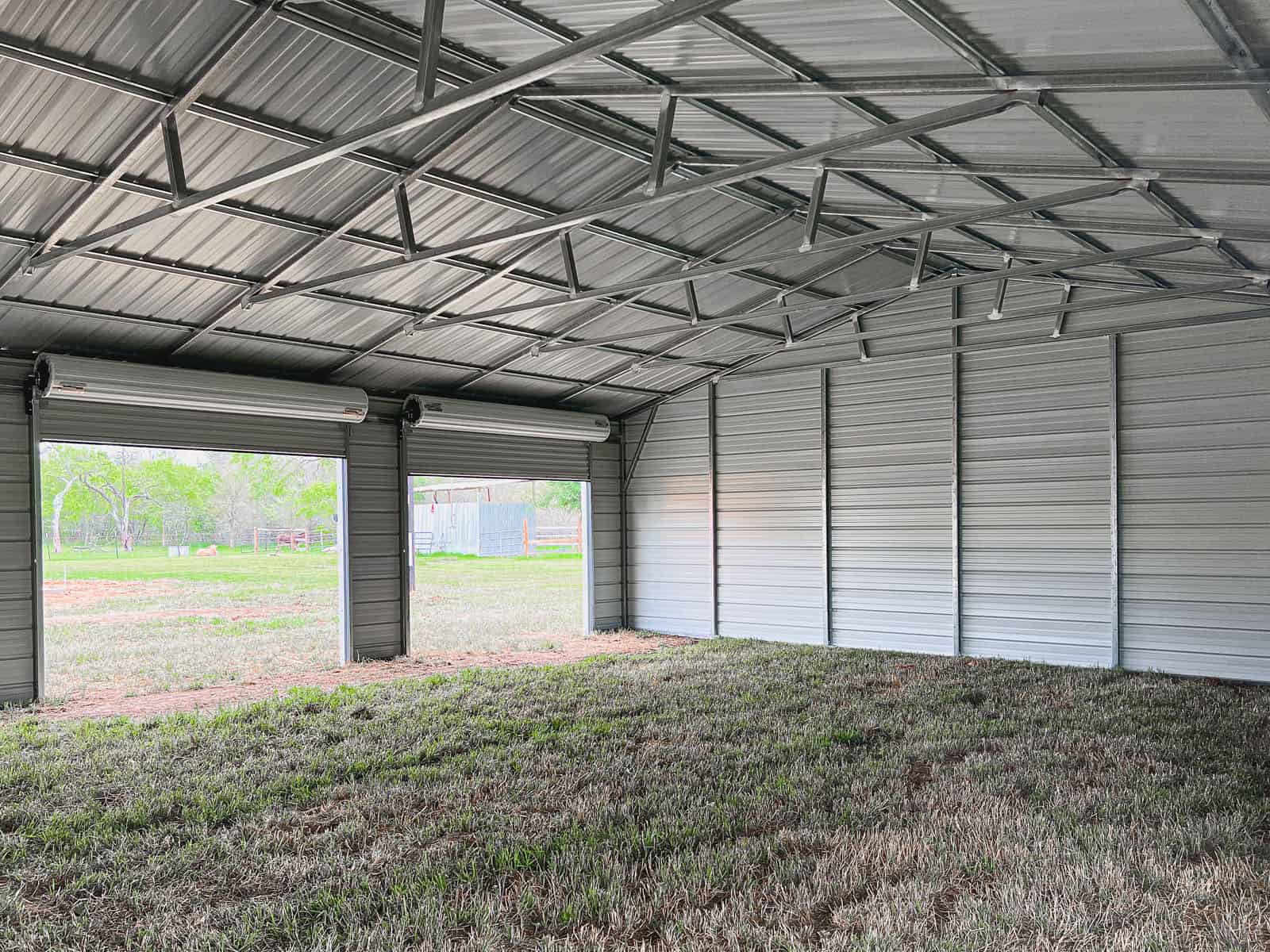 30x35 Vertical Roof Triple Wide Metal Garage - Alan's Factory Outlet