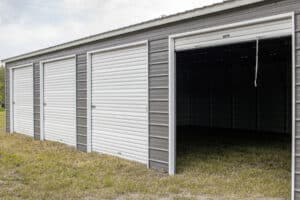 30x55 Vertical Roof Triple Wide Metal Garage - Alan's Factory Outlet