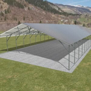 26x50 Vertical Roof Carport Florida - Alan's Factory Outlet