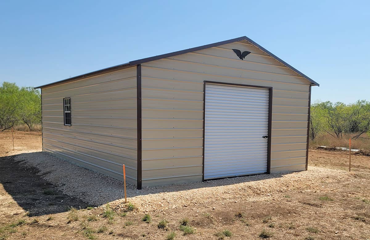 20x30 Vertical Roof Metal Garage - Alan's Factory Outlet