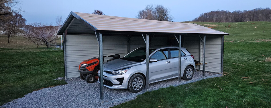 32 Boxed-Eave Carports for Sale from $1,395 (A-Frame Roof)