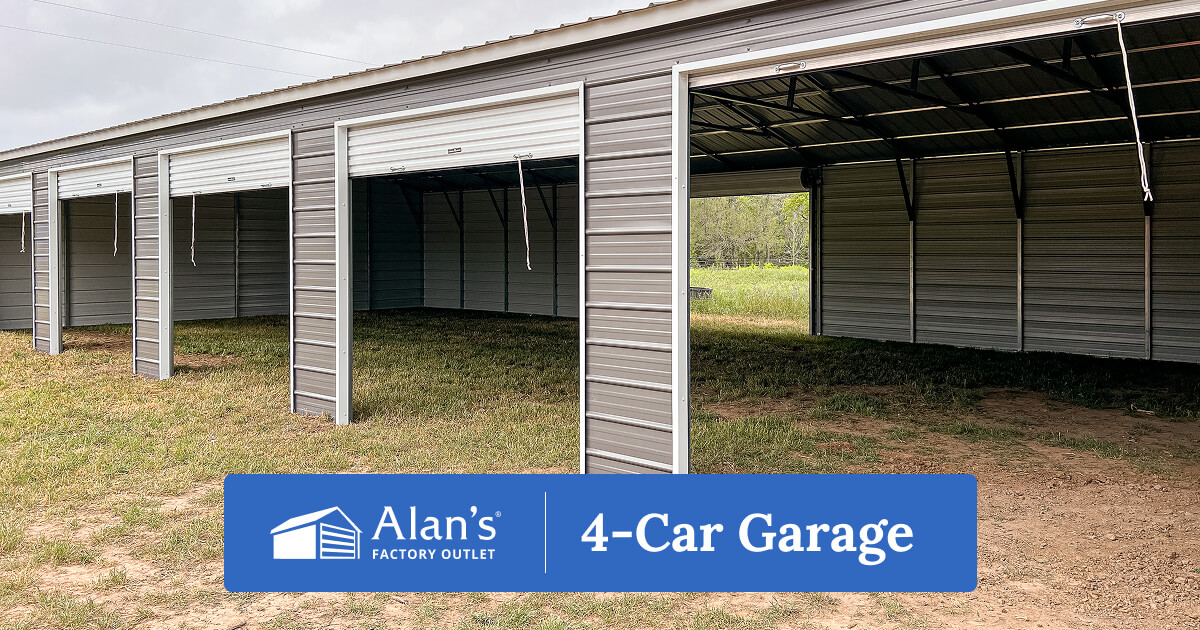 Detached 4-Car Garage (Tandem or 4-Bay)