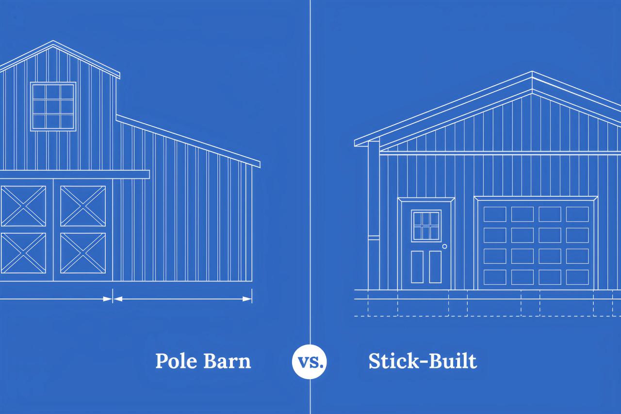 Pole Barn vs. Stick-Built: Which Is Right for Your Garage or Barn?
